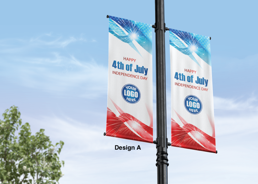 Independence Day Street Pole Banners | Green Valley Flags