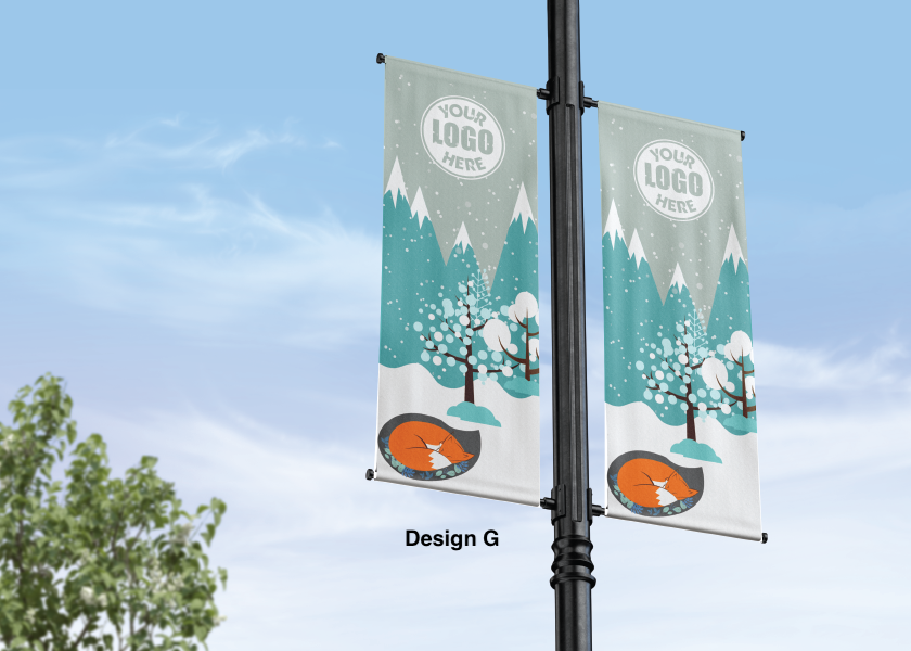 Christmas Light Pole Banners Custom Pole Banners | Printmoz